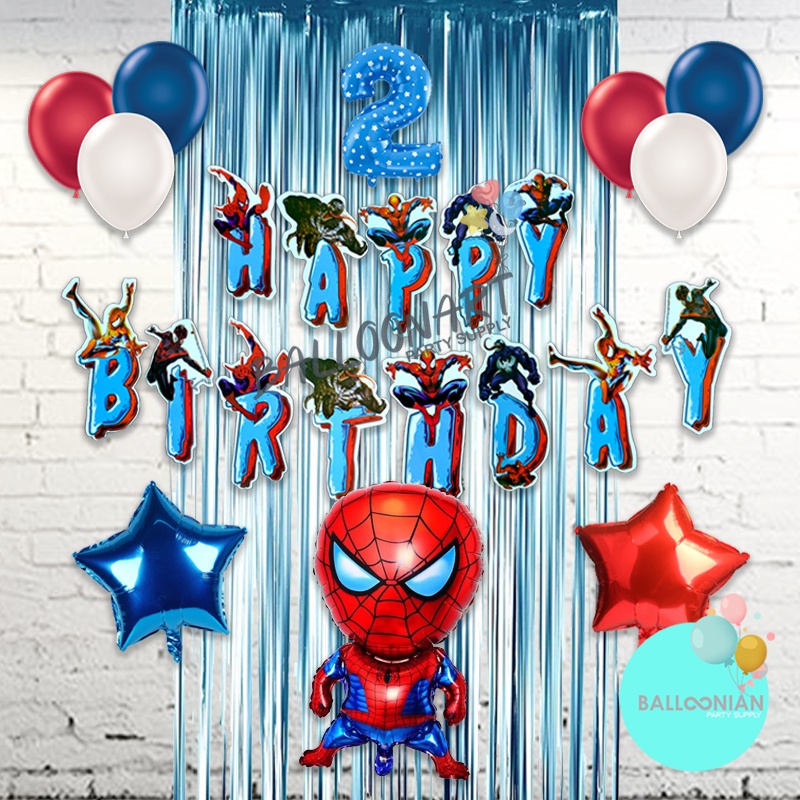 Jual SPIDERMAN SIMPLE DEKORASI SET/BALON FOIL/DEKORASI ULANG TAHUN ANAK ... Jual SPIDERMAN SIMPLE DEKORASI SET/BALON FOIL/DEKORASI ULANG TAHUN ANAK ...