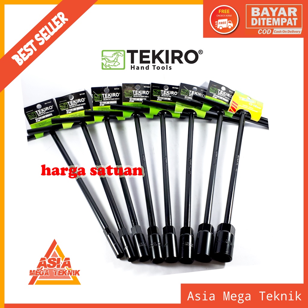 Jual TEKIRO Paket Kunci T 8 10 12 14 17 MM T-Type Wrench Kunci Sok Sock Socket Original (HARGA ...