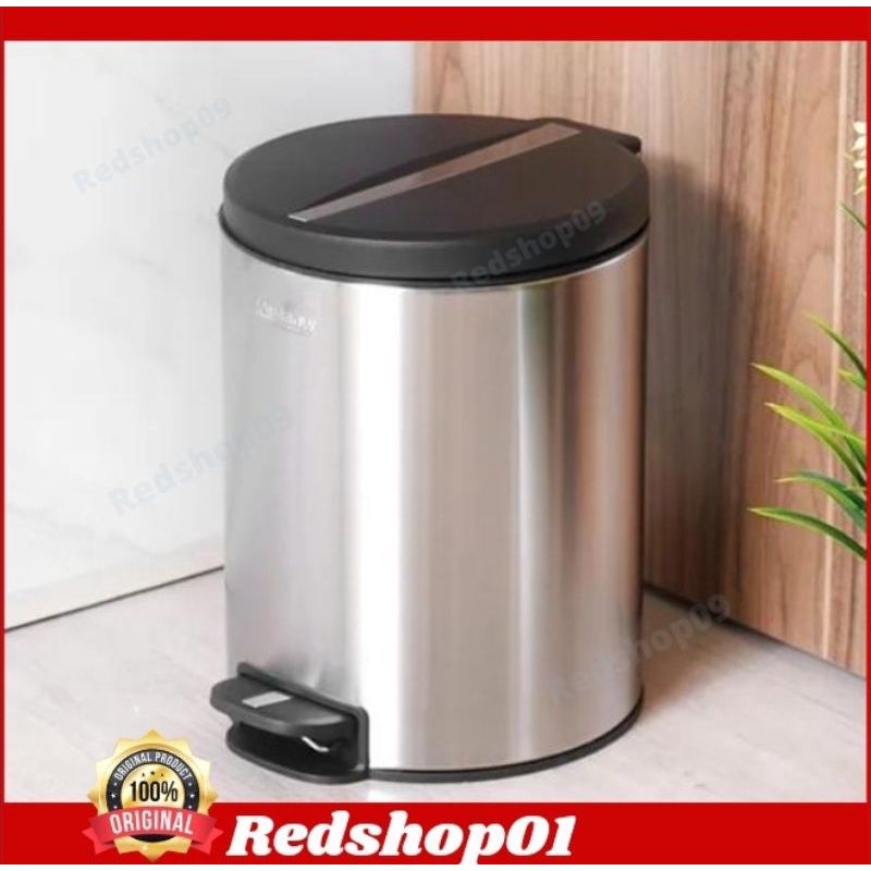 Jual Tempat Sampah 5 Ltr Stainless/tempat sampah krisbow 5 Ltr/Tempat sampah injak | Shopee ...