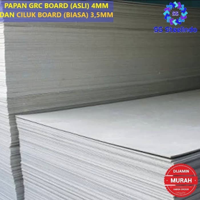 Jual PAPAN PLAFON GRC BOARD (ASLI) 4MM DAN CILUK BOARD (BIASA) 4MM ...