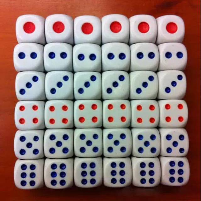 Jual Mainan Dadu plastik putih 11x 11 mm / Dice 1,1 x1,1 cm Dadu murah ...