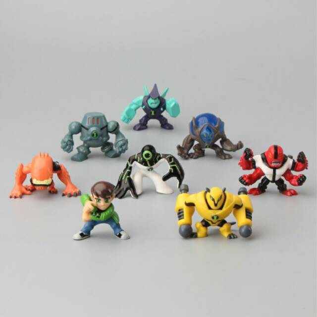 Jual Action Figure / Mainan Miniatur Ben 10 Chibi Alien set isi 8 ...