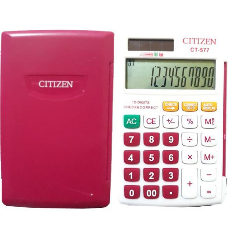 Jual 0KALKULATOR CITIZEN CT 577 KALKULATOR 12 DIGIT - WARNA WARNI ...