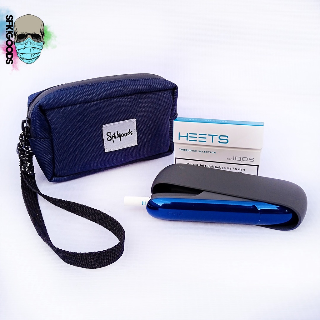 Jual SFK!GOODS Pouch Sleeve Case Anti Air for IQOS not HEETS (Navy Blue ...