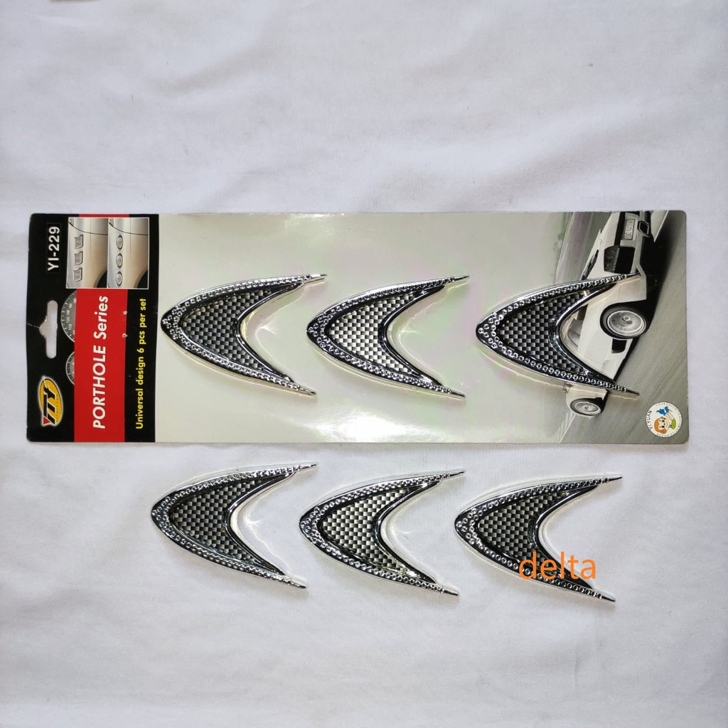 Jual Air Flow Body Mobil Side Airflow 6pcs Carbon sirip | Shopee Indonesia