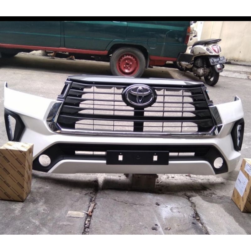 Jual bumper depan innova reborn 2020 2021 set grill dan kisi-kisi ...