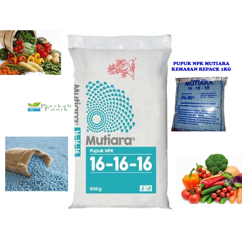 Jual Pupuk NPK MUTIARA Biru Repack 1 kg / Pupuk Tanaman | Shopee Indonesia