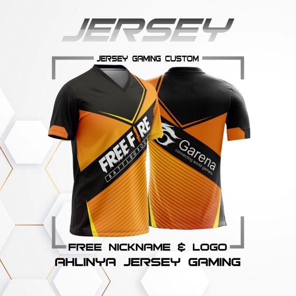 Jual JERSEY GAMING ESPORT FREE FIRE CUSTOM FREE NICKNAME FULL PRINTING ...