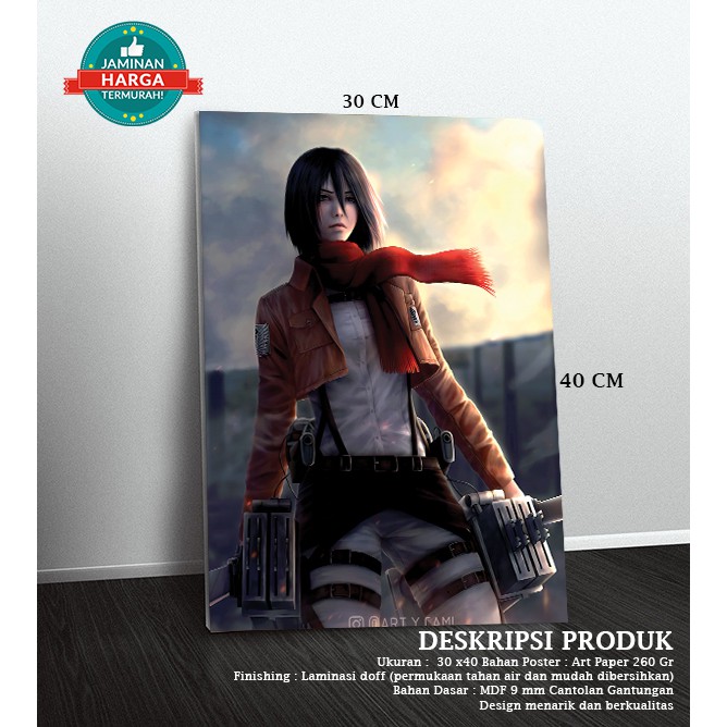 Jual Poster Dinding Anime AOT/Hiasan Dinding Rumah Anime Attack on ...