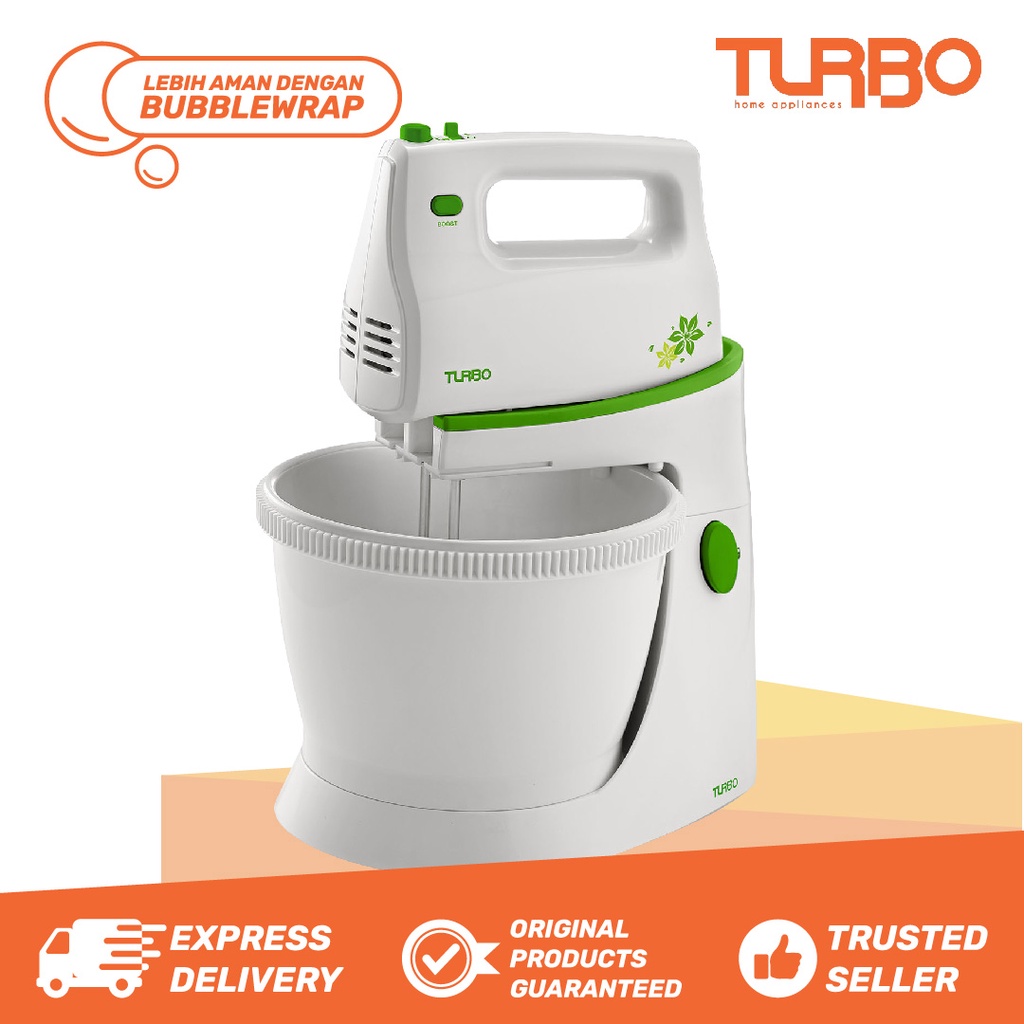 Jual Turbo Hand Mixer / Pengaduk Genggam Dengan Bowl / Mangkok Hijau ...
