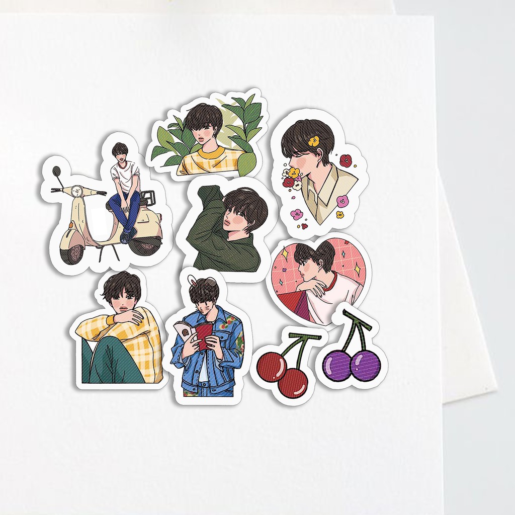 Jual Sticker Korean Boys Aesthetic Stiker Waterproof (9 pcs) | Shopee ...