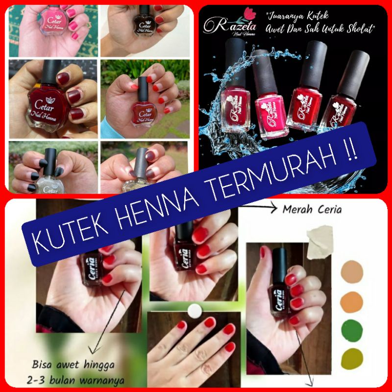 Jual kutek henna cetar , razeta dan ceria awet sah sholat kutek hena ...
