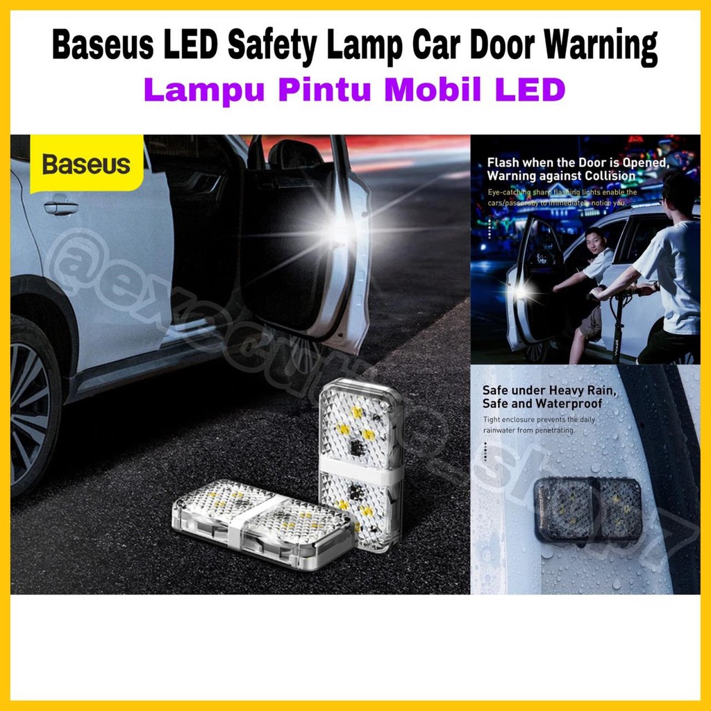 Jual Baseus LED Safety Lamp Car Door Warning - Lampu Putih Lampu LED ...