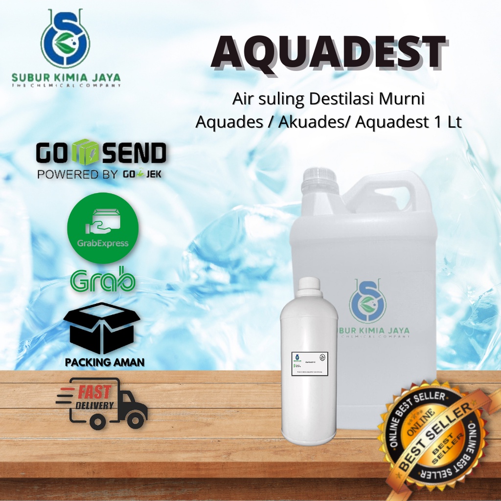 Jual Aquadest Air Suling Destilasi Murni 1 L / 1000 ML | Shopee Indonesia