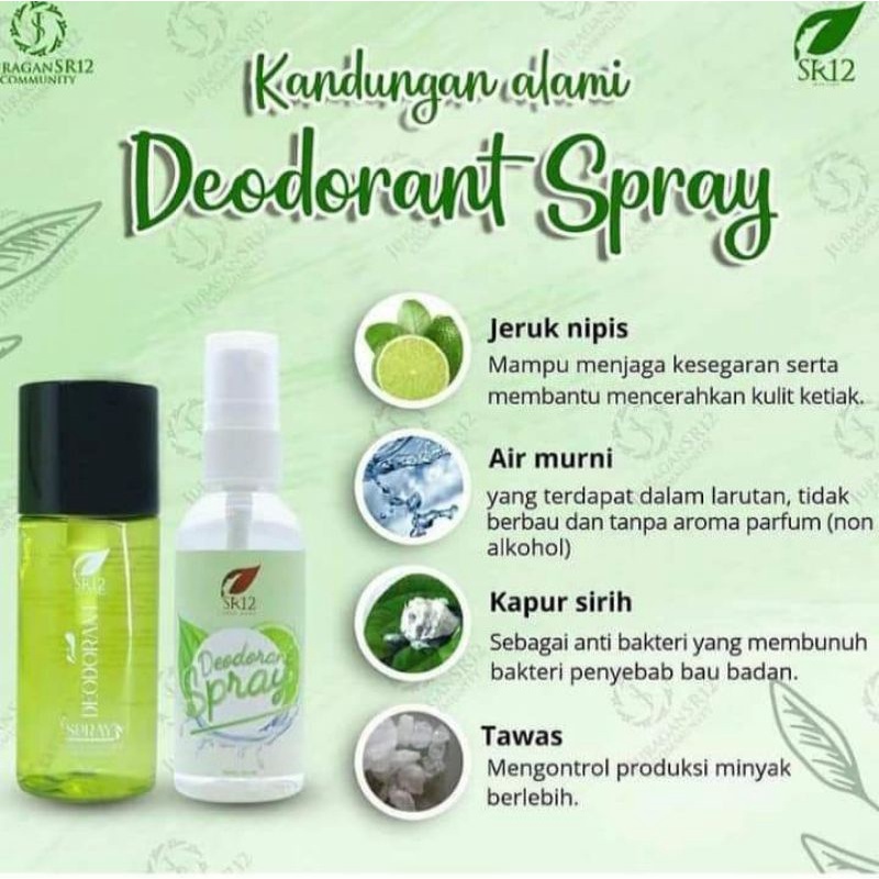 Jual SR12 - Deodorant Spray ( Deo Spray Premium / Deo Spray Reguler ...