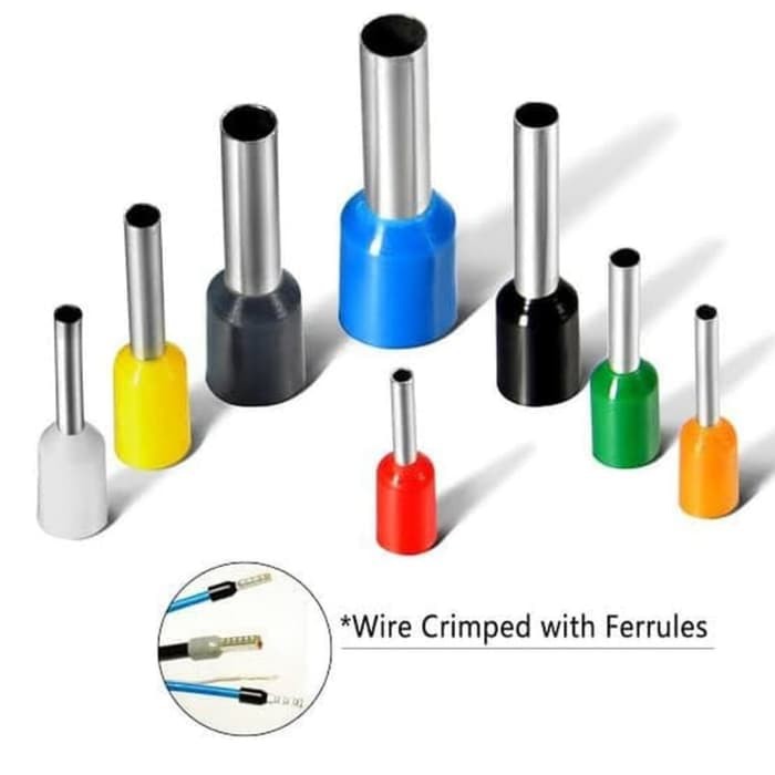 Jual Skun Ferules Ferrules Insulated Cord End Terminal 1,5 mm 2,5 4 1.5 ...