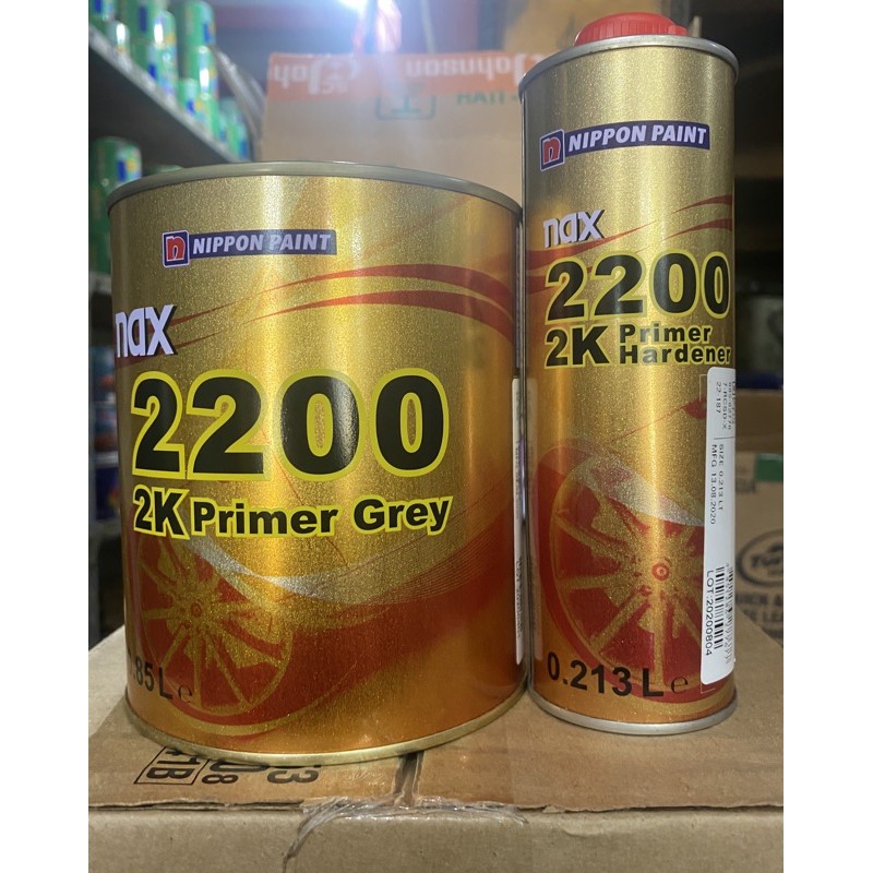 Jual Cat Dasar Epoxy Nippon Paint Nax 2200 Primer Surfacer 2K @ 1 liter ...