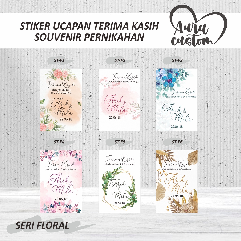 Jual STIKER UCAPAN TERIMA KASIH SOUVENIR PERNIKAHAN - KUT - THANKS CARD ...