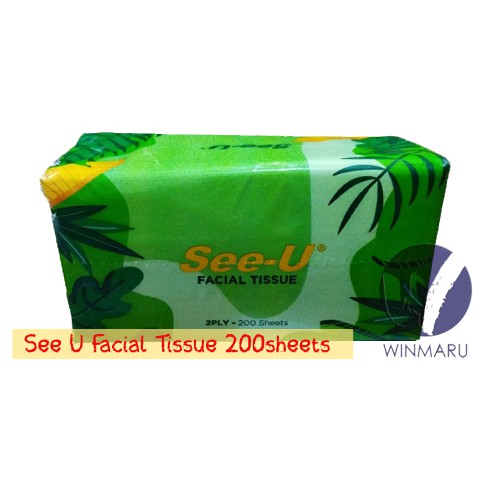 Jual SEE U Tissue Facial 200 sheets 2ply - Facial Tissue | Shopee Indonesia