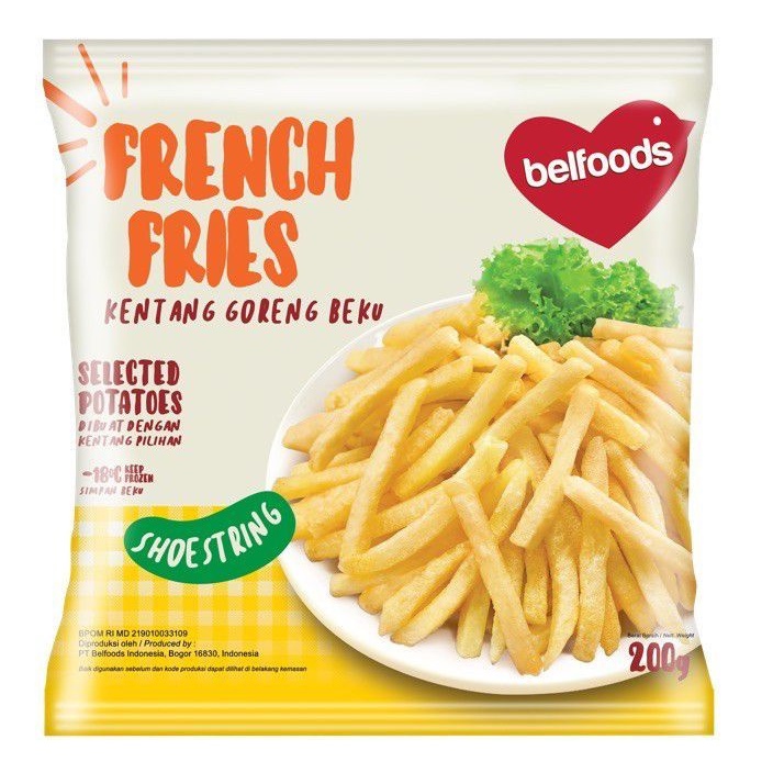 Jual FROZEN FOOD BELFOODS FRENCH FRIES KENTANG GORENG 175GR - DISASS ...