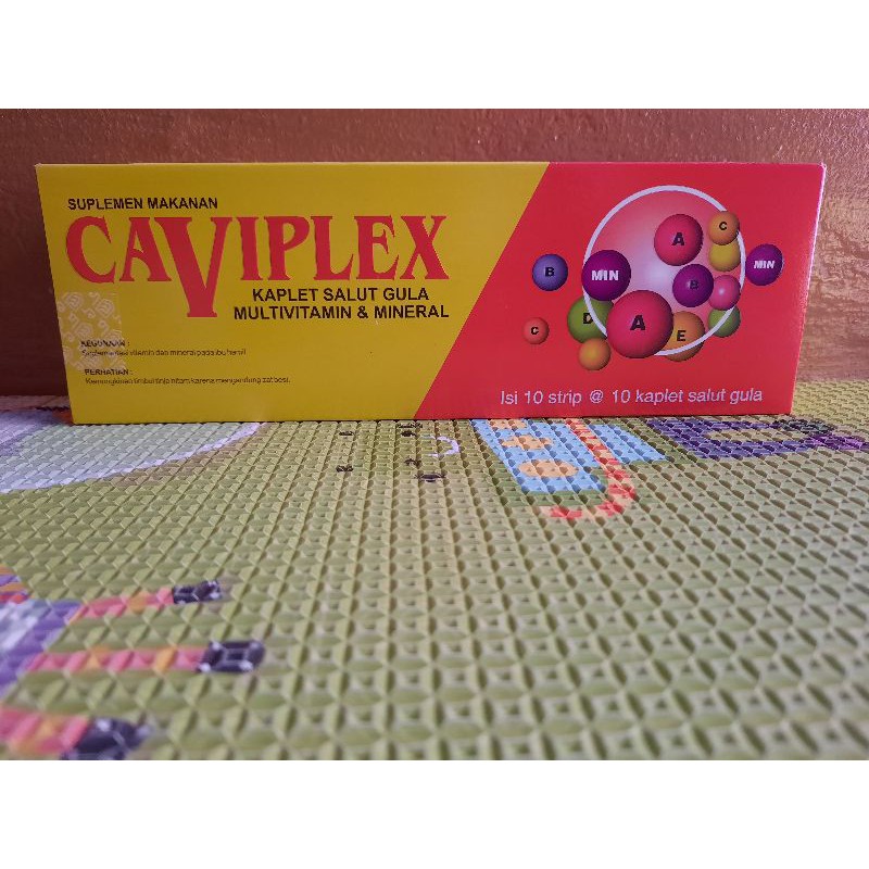 Jual Caviplex (Kaplet Salut Gula), Multivitamin & Mineral, Dus, 1 Strip ...