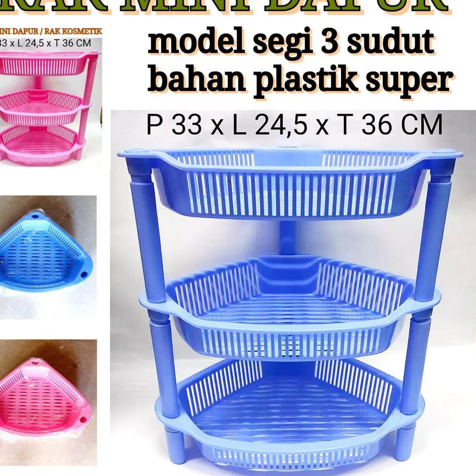 Jual [PREMIUM PRODUCT] Rak Plastik Susun Serbaguna Multifungsi 3 Susun ...