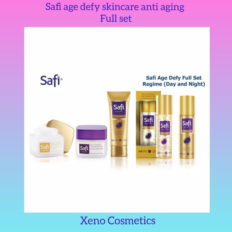 Jual SAFI AGE Defy skincare anti aging full set 5pcs | Shopee Indonesia