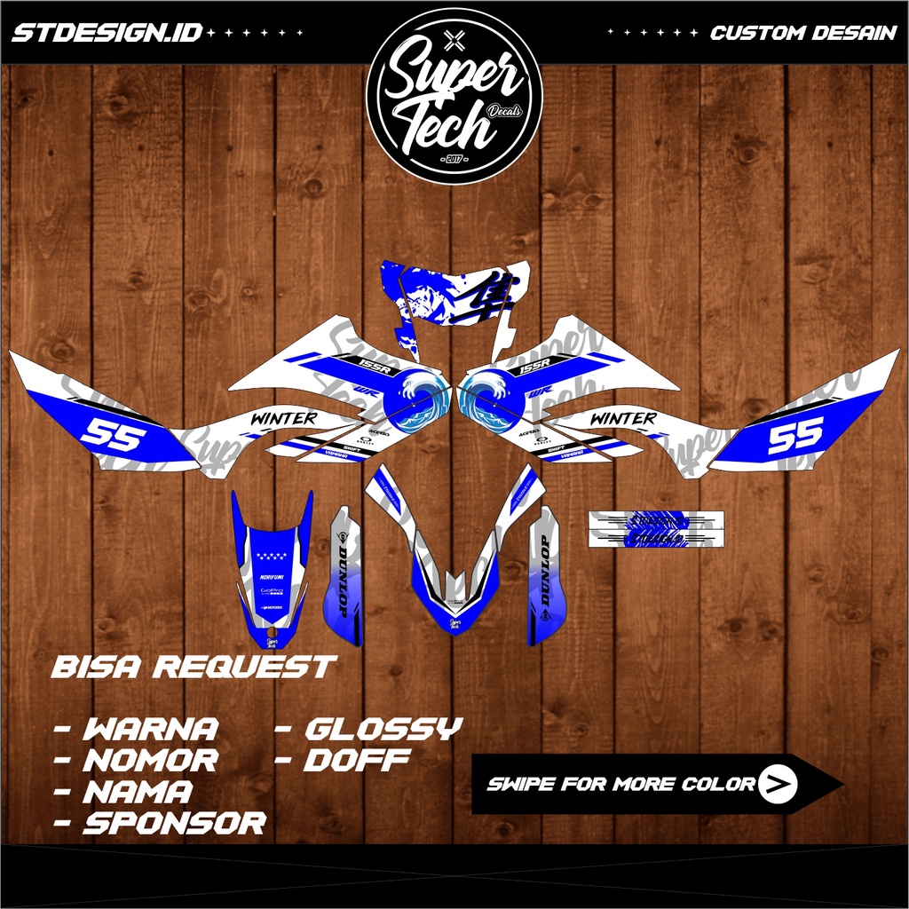 Jual Decal WR155 Full Body Variasi Decal WR Supermoto Aksesoris Stiker ...