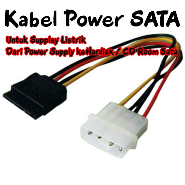 Jual Kabel Power SATA / Kabel Power Ata To Sata Converter | Shopee ...