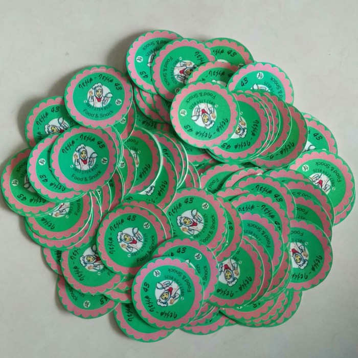 Jual Stiker Label Makanan / Sticker Label Snack /Stiker Label Kopi uk ...