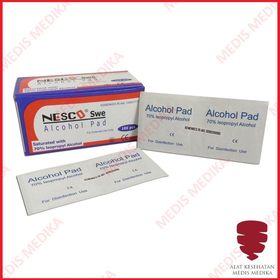 Jual Alcohol Swab Kapas Pembersih Tisu Tissue Alkohol Pads Alcohol ...