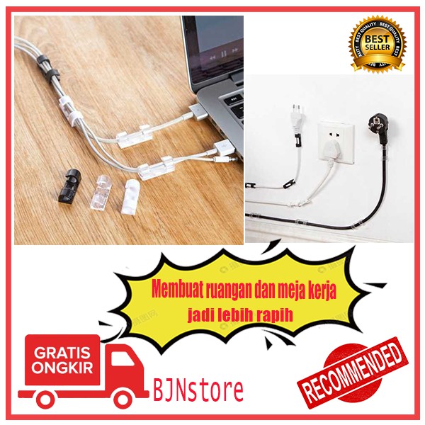 Jual Klip Kabel Organizer Cable Clip Per pack Pengikat Kabel 20 PCS ...