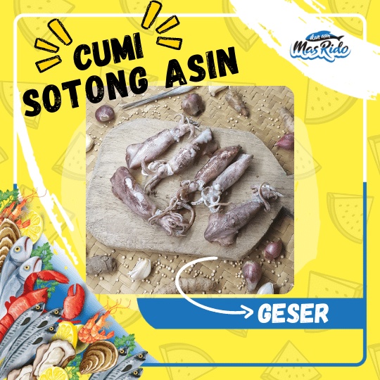 Jual Ikan Asin Cumi Kwalitas Premium 500 Gram Kemasan Food Grade Cumi ...