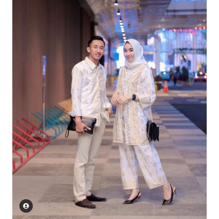 Jual SETCEL PUTIH GOLD BATIK SONGKET CANTIK KHAS PALEMBANG | Shopee ...