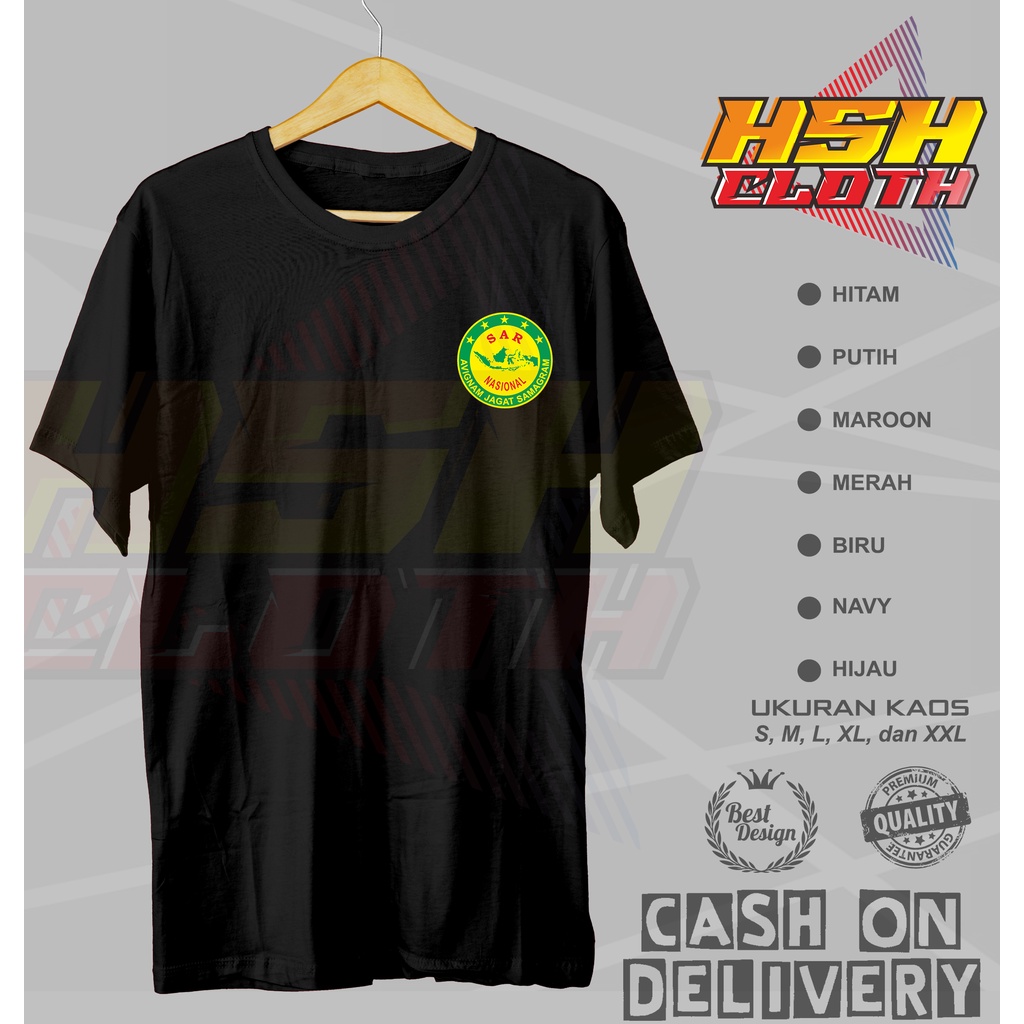 Jual Baju Kaos Pria Distro Sablon DTF BASARNAS LOGO Badan Nasional ...