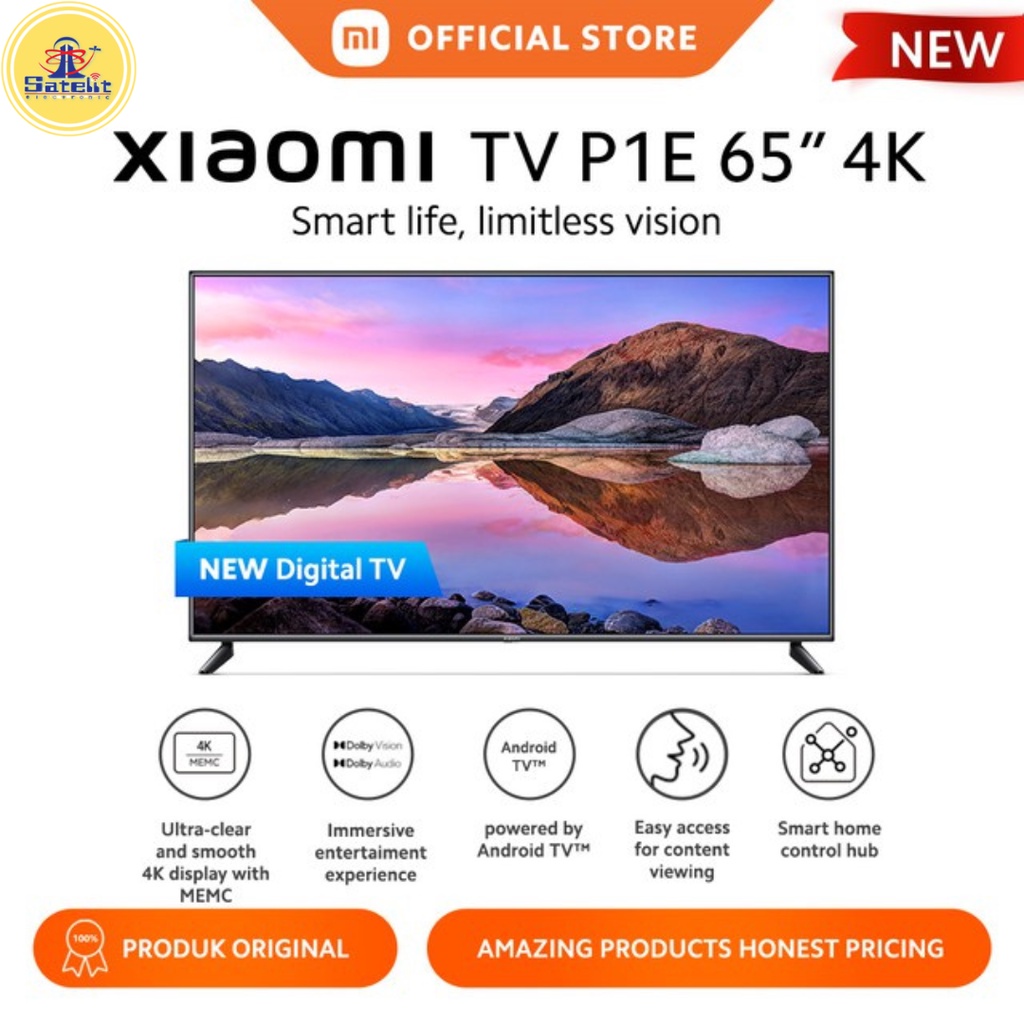 Jual XIAOMI TV P1E L65M7-7AID LAYAR 4K ULTRA HD DOLBY VISION® ANDROID TV™ - | Shopee Indonesia