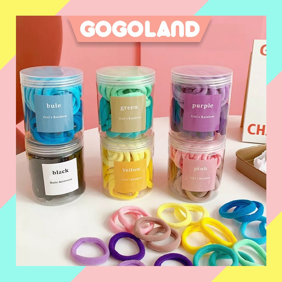 Jual ⭐Gogoland⭐ IKAT RAMBUT PONYTAIL ELASTIS WANITA POLOS KUNCIR ALA ...