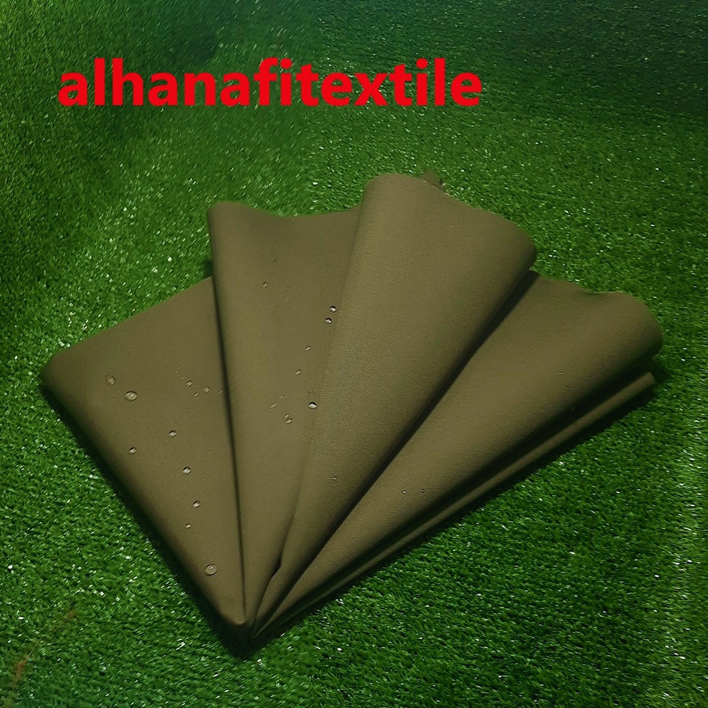 Jual BAHAN KAIN ANTI AIR WATERPROOF TASLAN BALON WARNA OLIVE KUSLITAS ...