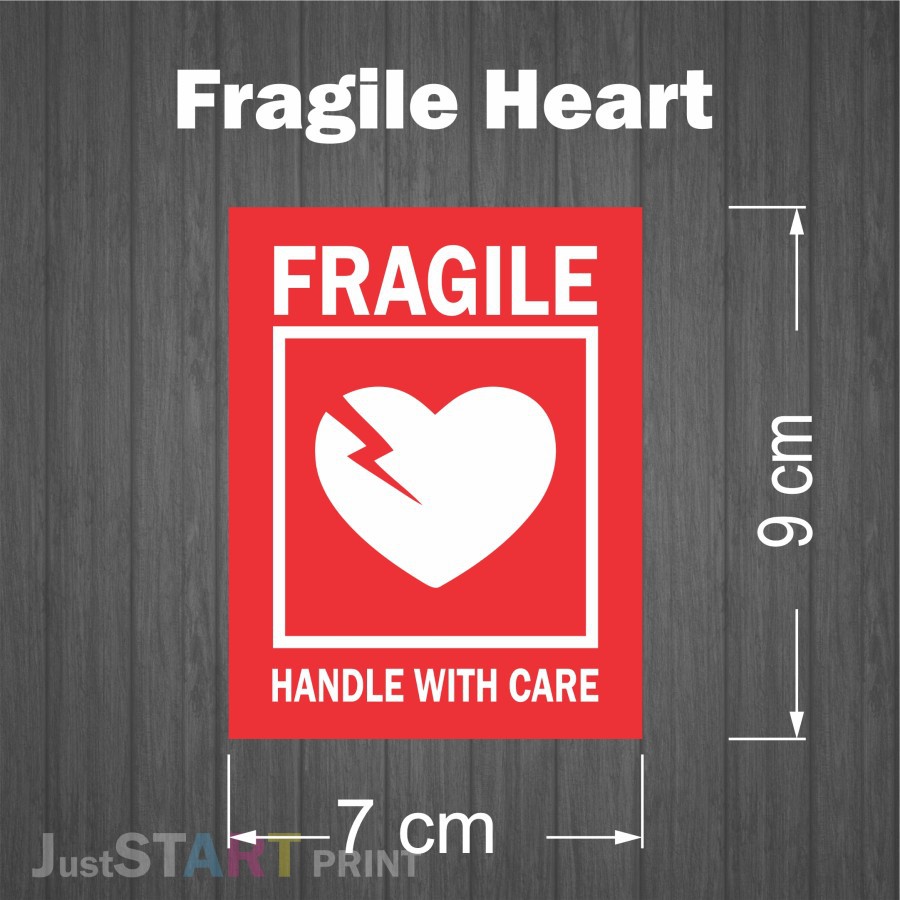 Jual Sticker Fragile Heart Stiker Pengiriman Hati Rapuh Pecah Belah ...