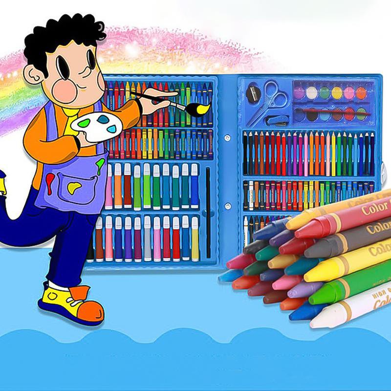 Jual Crayon Set Spidol Warna Pensil Warna Oil Pastel Isi 150 PCS Dan ...