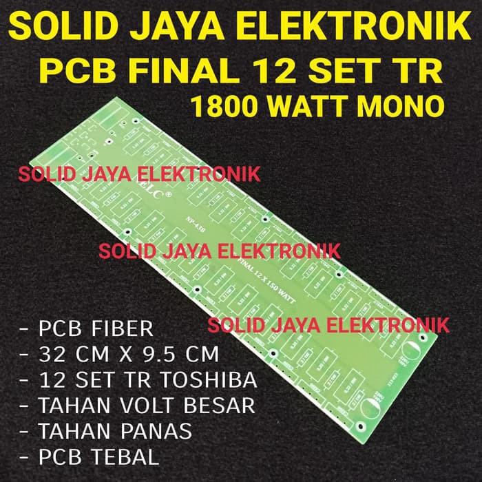 Jual PCB FINAL FIBER TR FINAL 12 TR SET TOSHIBA 1800W TRANSISTOR FINAL ...