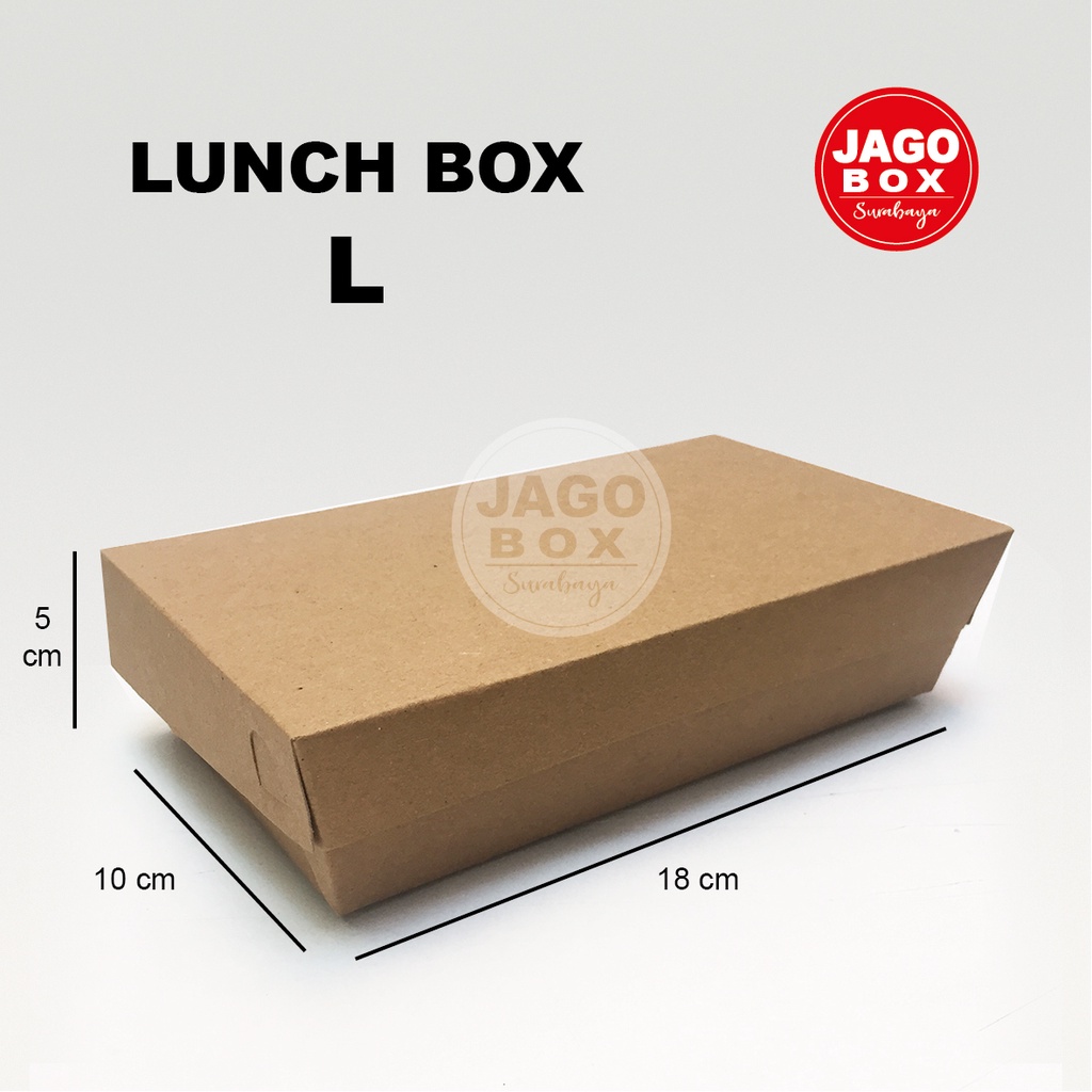 Jual Lunch Box L Kraft / Kemasan - Kotak Makanan Take Away | Shopee ...