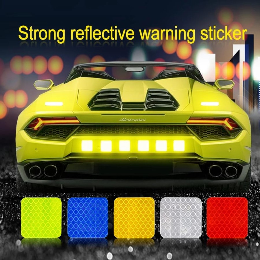 Jual 10 PCS Stiker Reflektor Mobil / Car Warning Sticker Waterproof ...