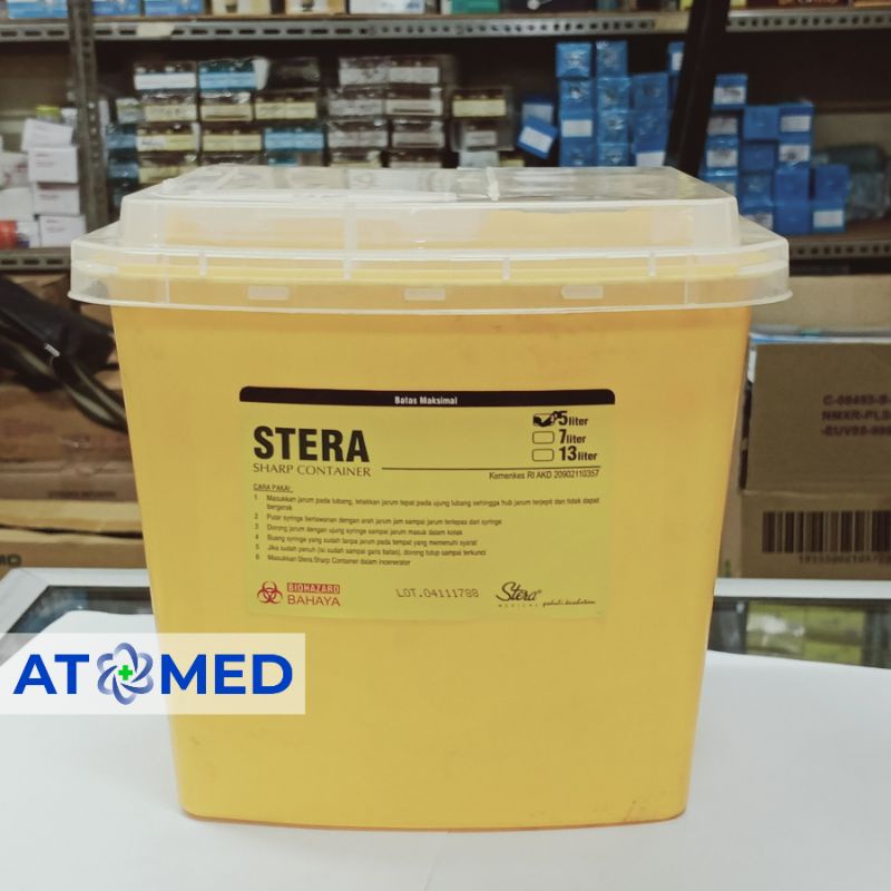 Jual Tempat Sampah Medis STERA SHARP CONTAINER 5 Liter | Shopee Indonesia
