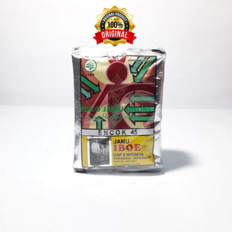 Jual Jamu Encok Cap Iboe - Meredakan Sakit Pinggang (Isi 10 Sachet ...