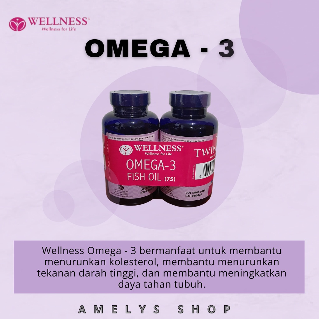 Jual WELLNESS Omega 3 Fish Oil Twin Pack Buy 1 Get 1 Free ( 75 ...