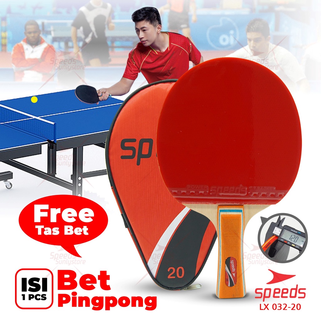 Jual SPEEDS Bet Pingpong Tenis Meja Bat / bad Tenis Meja / Pingpong Isi 1, Barang bagus, Karet ...