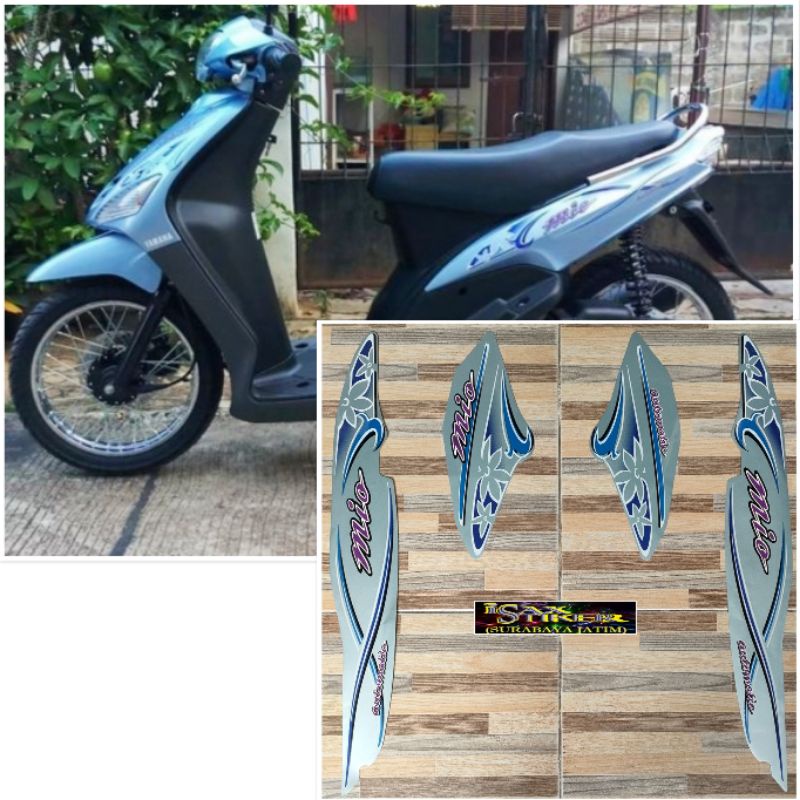 Jual striping original Yamaha Mio sporty bungah biru muda telor asin ...