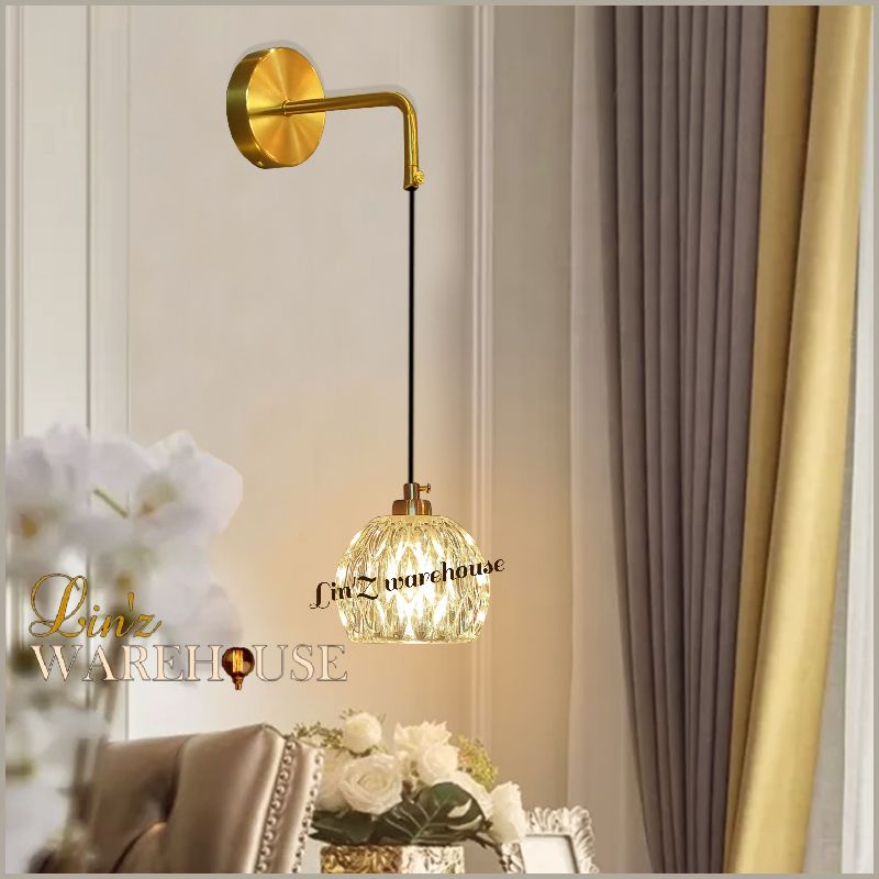 Jual Lampu dinding MODERN HANGING CRYSTAL GLASS LED wall lamp | Shopee ...