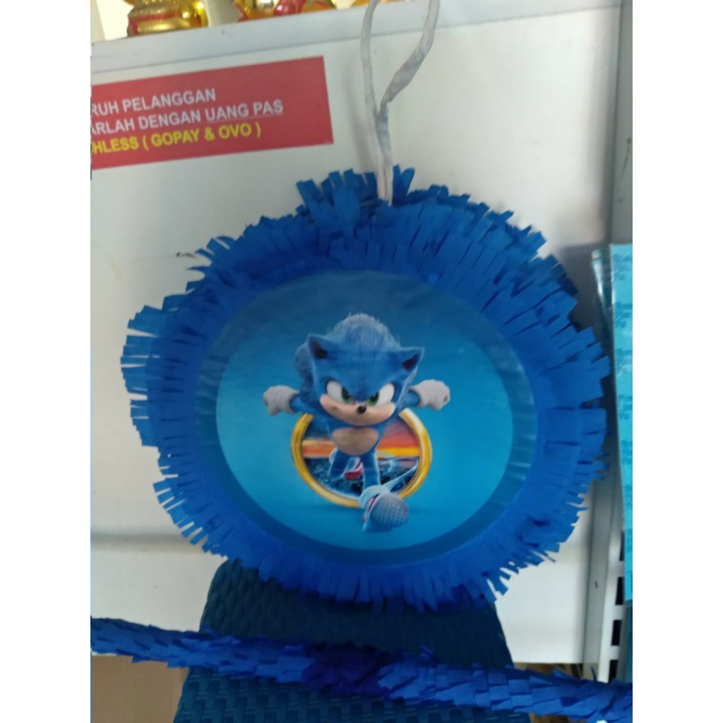 Jual Pinata Pukul Bulat Custom Karakter Sonic | Shopee Indonesia